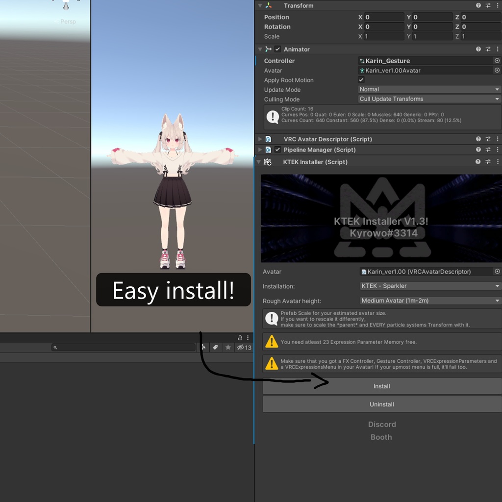 Sparkler w/ Avatar Dynamics for VRChat [VRチャット, アバターダイナミクス, 花火, 新年 ...