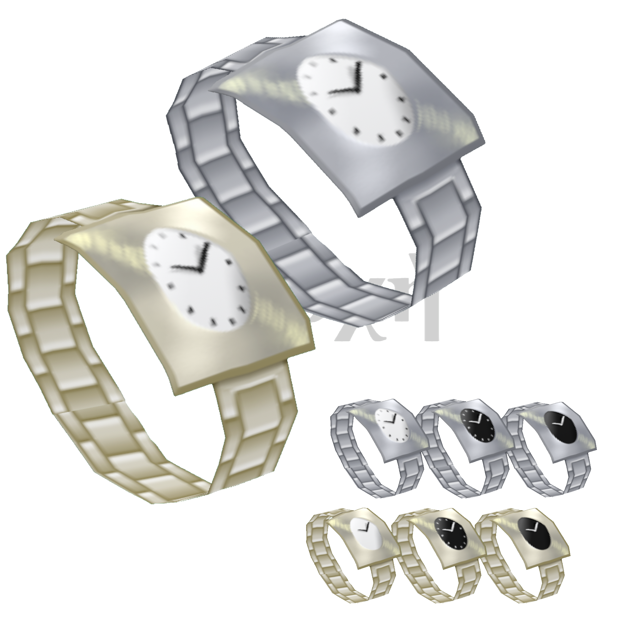 【VRoid】スクエア腕時計 Square wristwatch - αρχη_vroid/アルケー - BOOTH