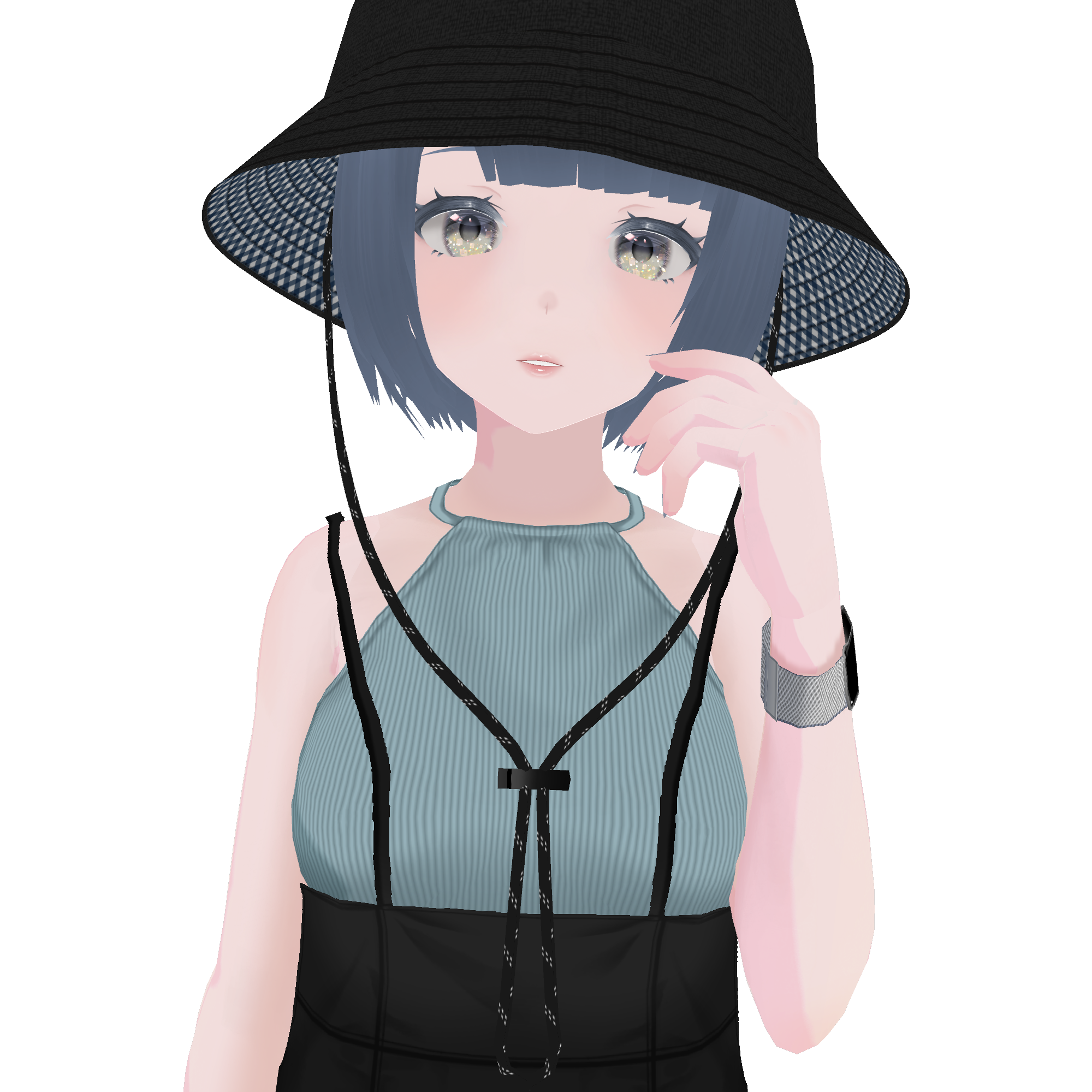 【VRoid】裏地プリントバケットハット printed lining bucket hat - αρχη_vroid/アルケー - BOOTH