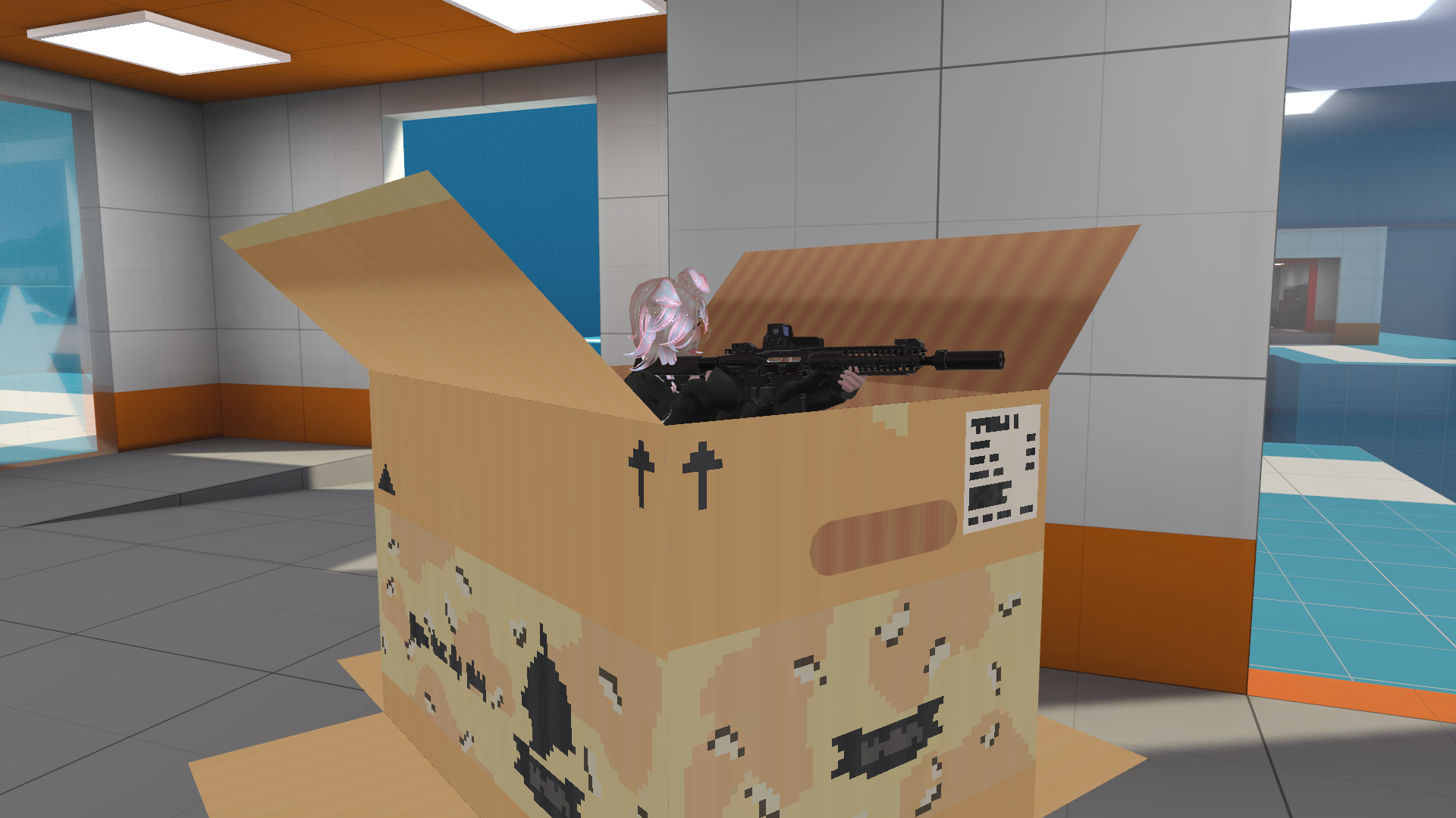 Sneaking Box Solid Avatar Prefab - Kaoru - BOOTH