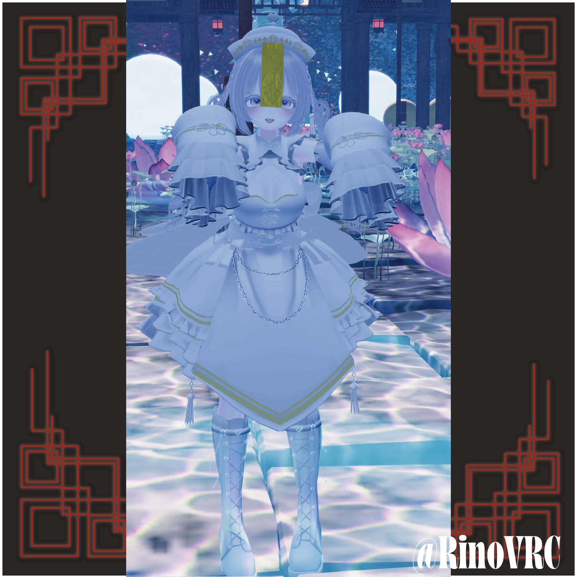 【28アバター対応】DressyChina【VRChat】 - Ram Rabbit - BOOTH