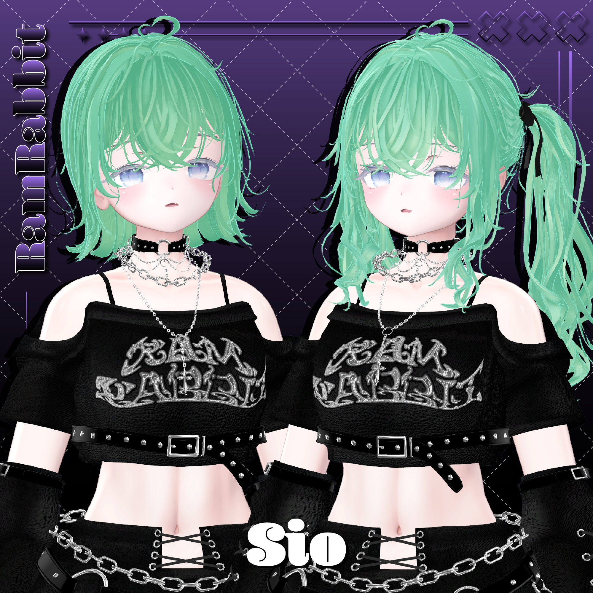 【26アバター対応】CloudyHair【VRChat】 - Ram Rabbit - BOOTH