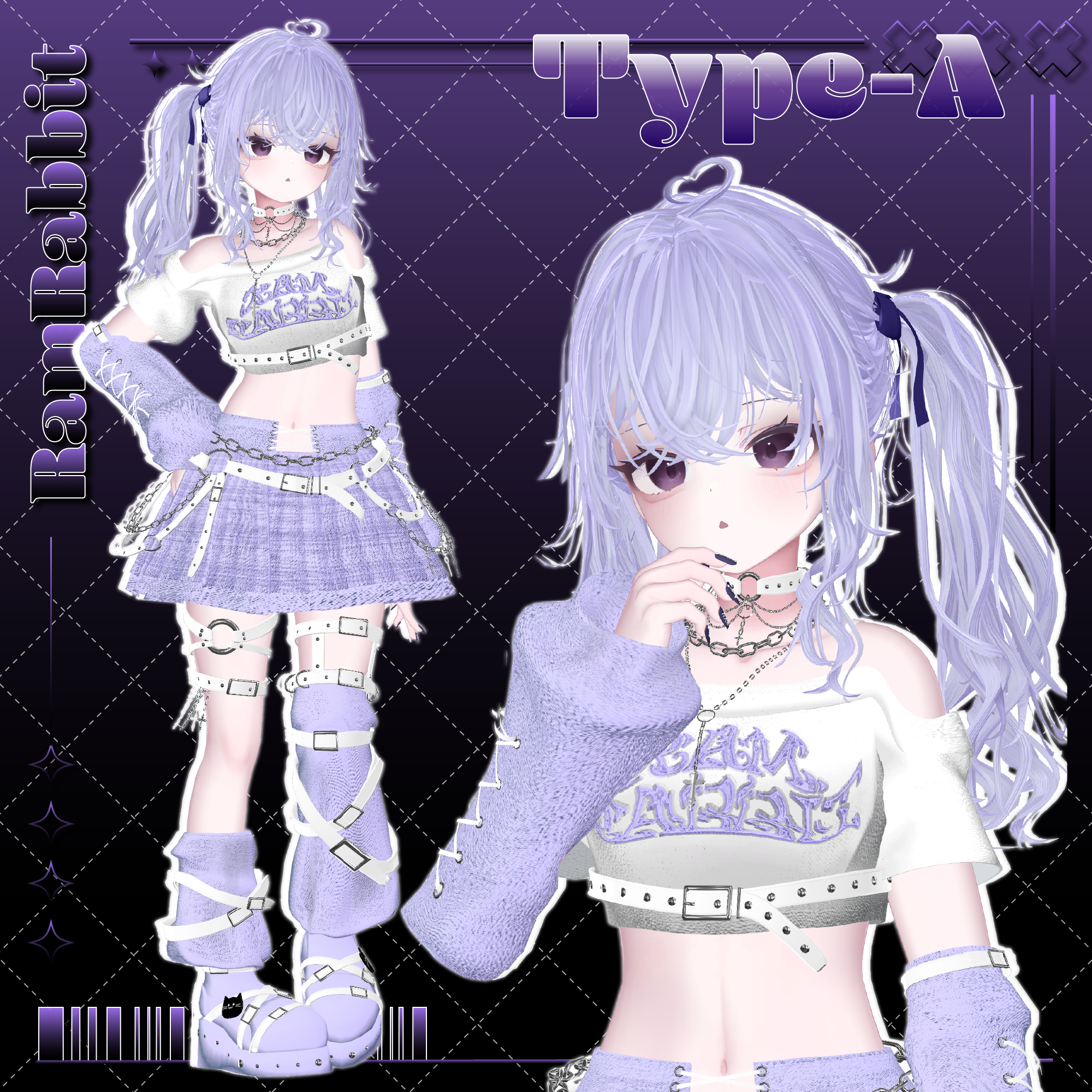 【26アバター対応】CloudyHair【VRChat】 - Ram Rabbit - BOOTH