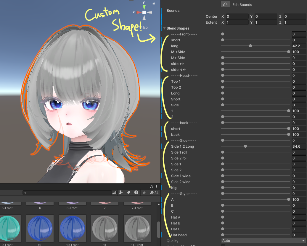🐶 2A Hair 🐱 with けもみみ(ワンちゃん,ねこ) ヘアバンドㅡ 【 VRChat Hair 】 - SweetCloud_3D ...