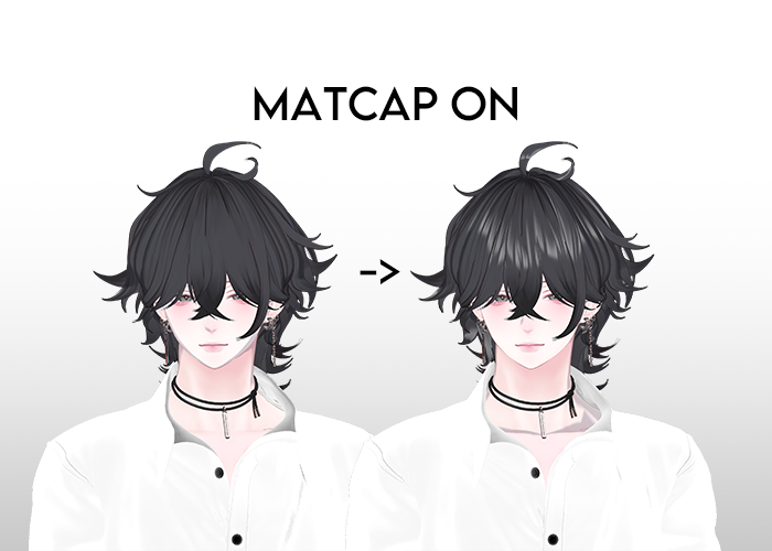 【無料素材】 Hair Matcap - Unless Heaven Hair Angelring - SweetCloud_3D - BOOTH