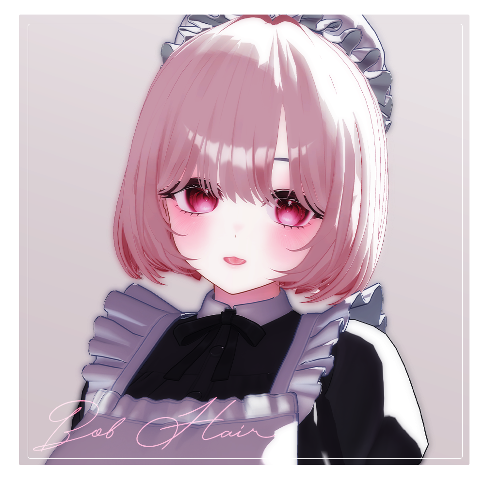 💞 bob hair new (No.2) ㅡ 【 VRChat Hair / 3Dヘアモデル】 - SweetCloud_3D - BOOTH