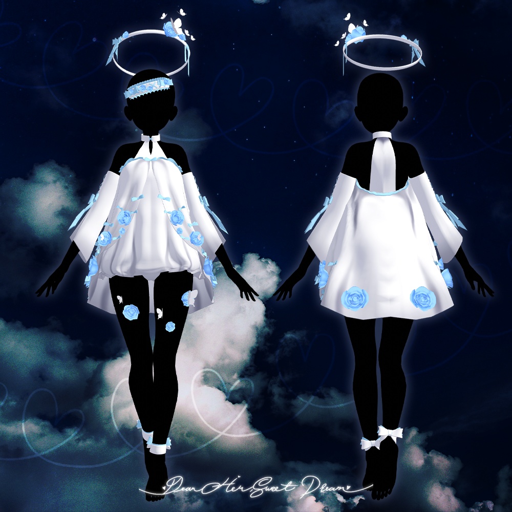 🌹親愛なる彼女に甘い夢を / Dear her sweet dreams -【 VRChat 衣装 / VRChat Clothes 】 - SweetCloud_3D - BOOTH
