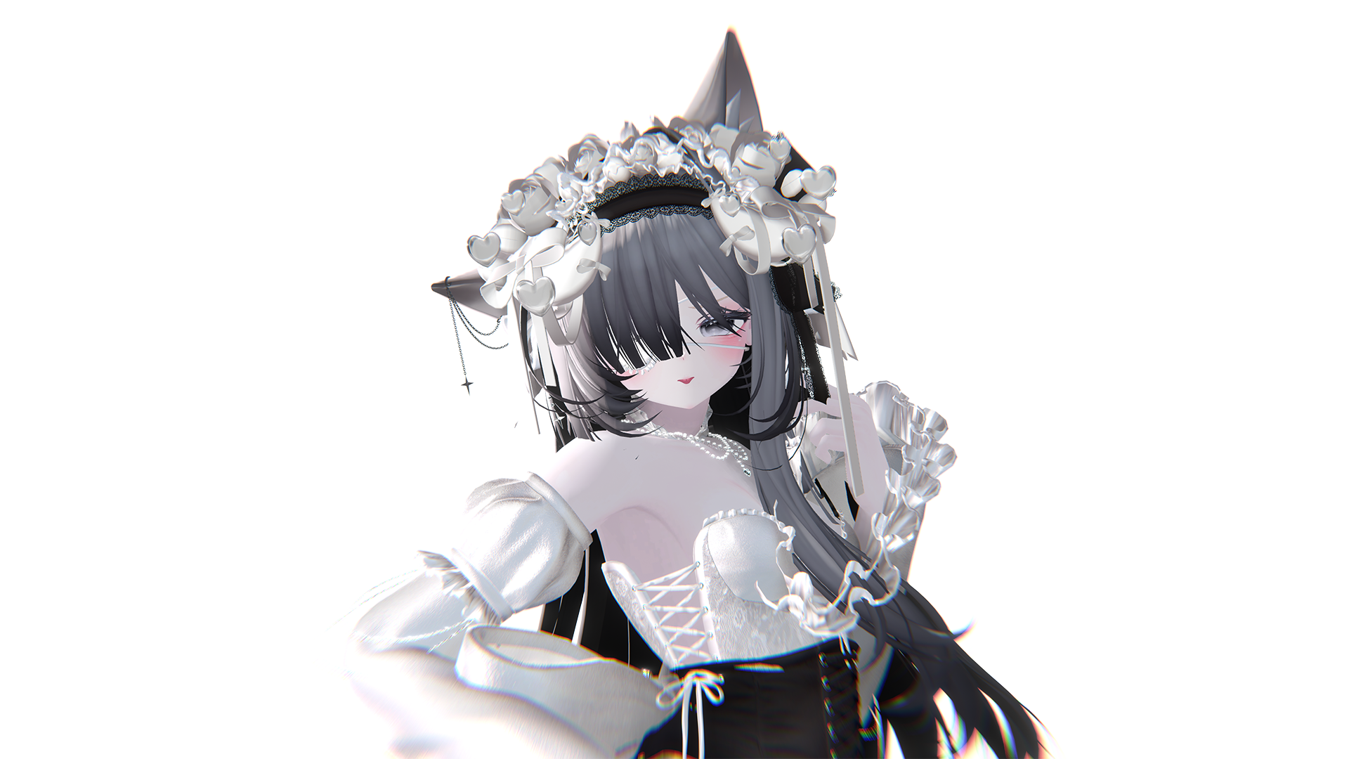 バラの花束と角 Rose Bouquet Horn【 VRChat アクセサリー/ VRChat Accessories ...