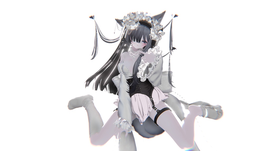 バラの花束と角 Rose Bouquet Horn【 VRChat アクセサリー/ VRChat Accessories ...