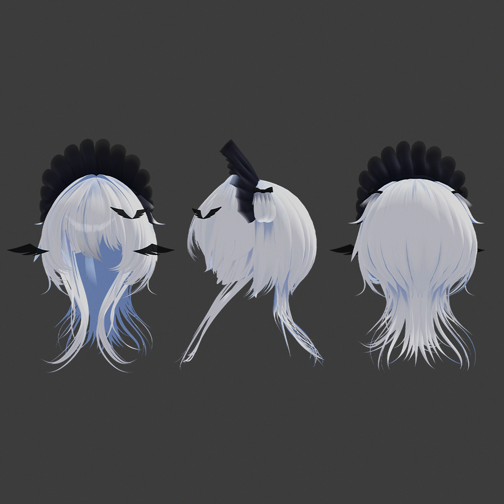 💙 J Hair ㅡ 【 VRChat Hair / 3Dヘア 】 - SweetCloud_3D - BOOTH