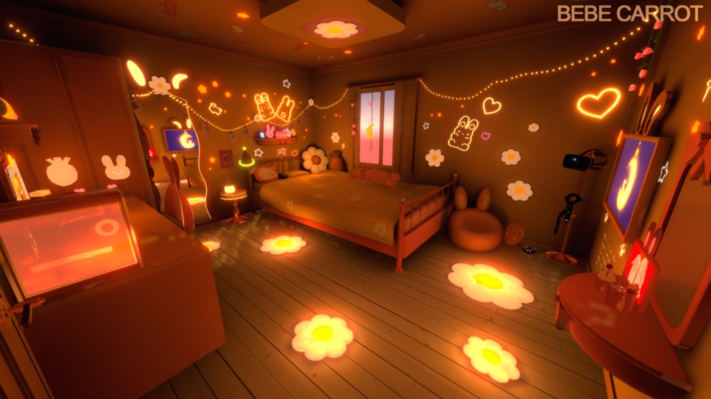 VRChat Bebe Chill room - bebecarrot - BOOTH