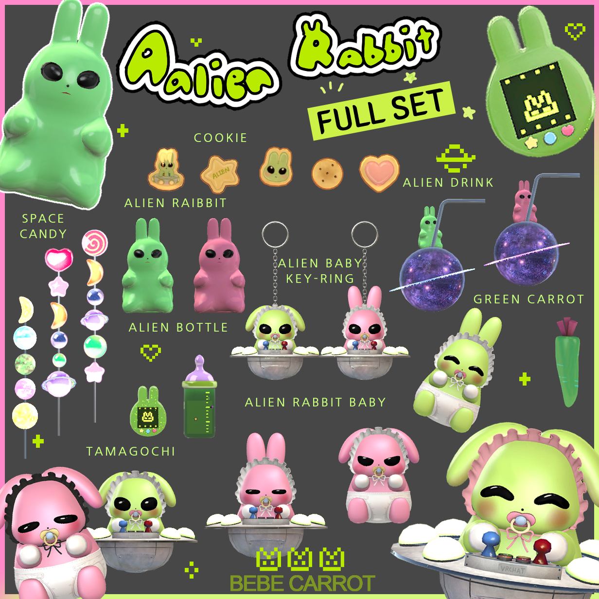 Alien Rabbit Goods エイリアン·ラビット グッズ - bebecarrot - BOOTH