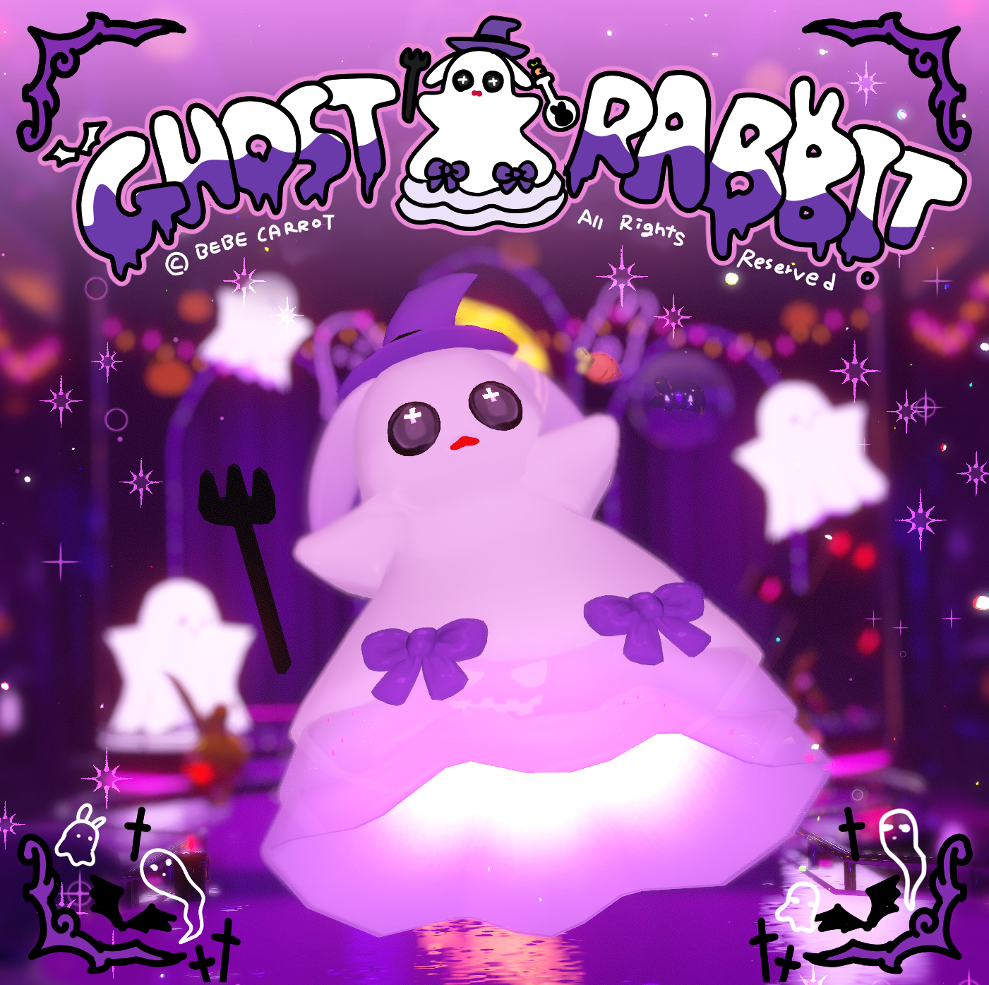 Ghost Rabbit avatar & doll ハロウィン Halloween - bebecarrot - BOOTH