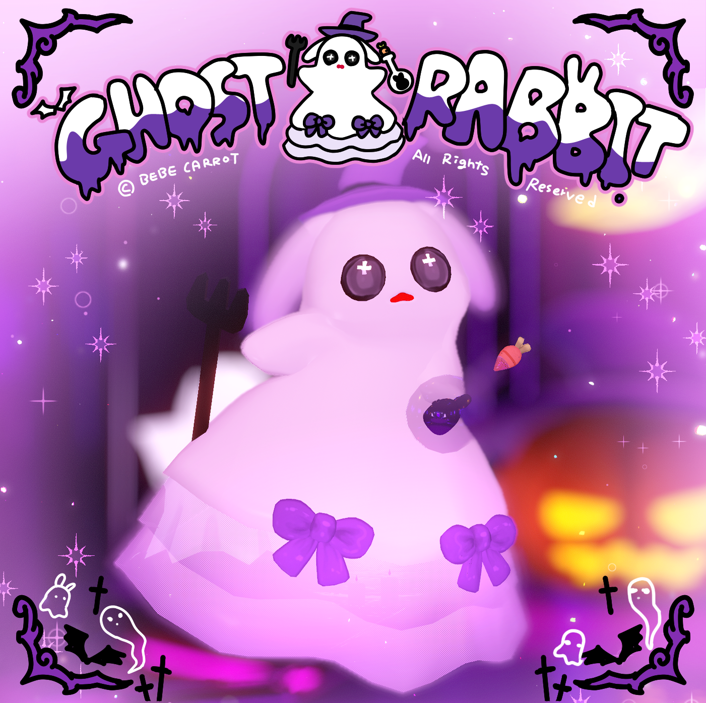 Ghost Rabbit avatar & doll ハロウィン Halloween - bebecarrot - BOOTH