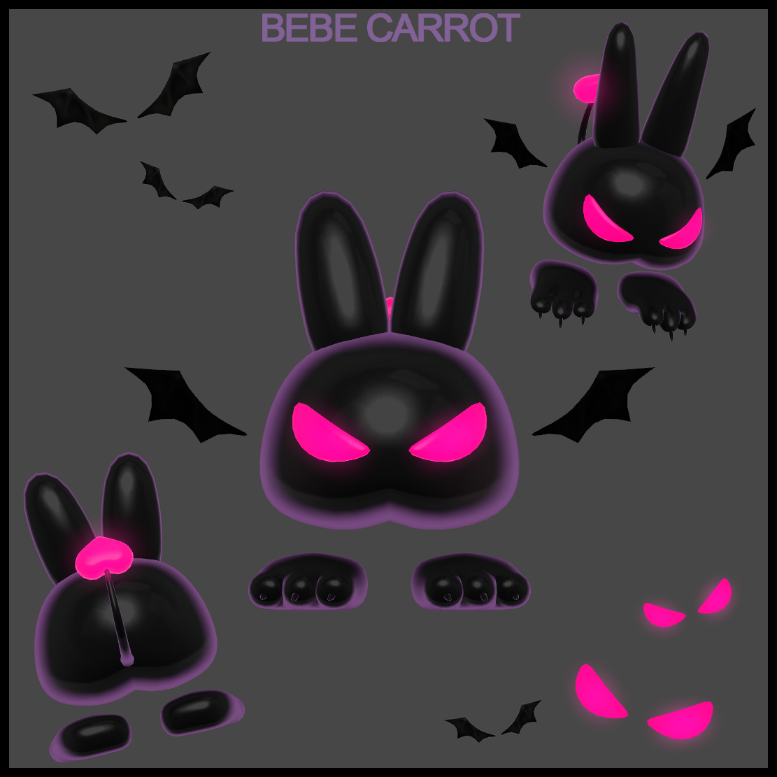 Devil Bunny 悪魔ウサギ ププ🦇 ハロウィン Halloween - bebecarrot - BOOTH