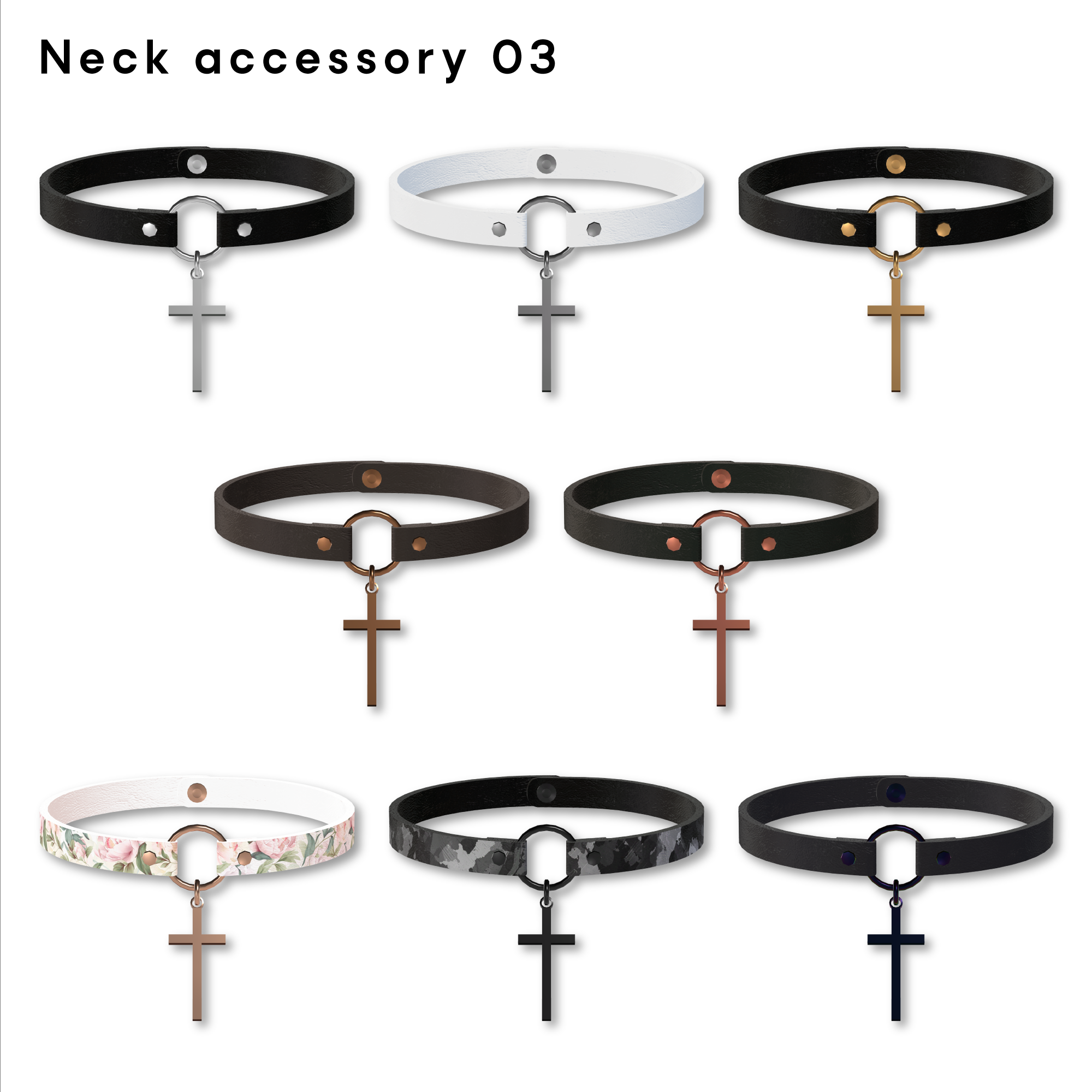 Neck accessory 03【VRChat想定】 - flow4ge - BOOTH