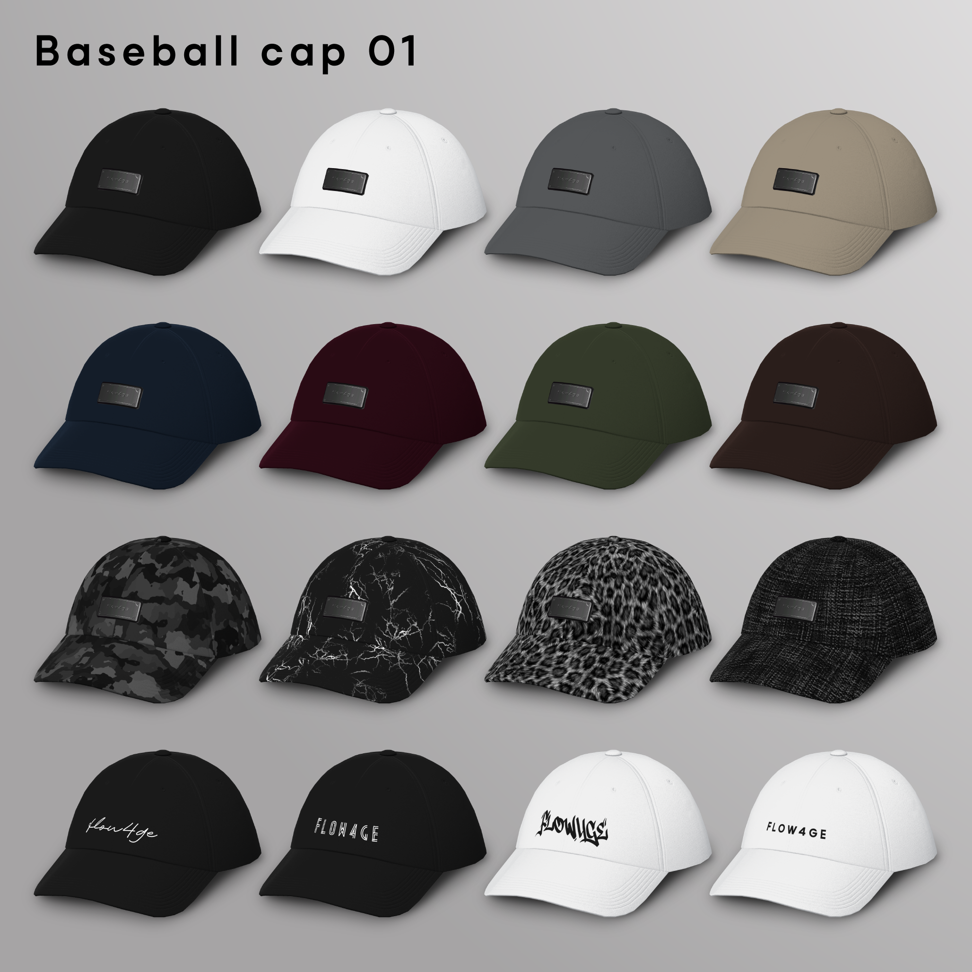 Baseball cap 01【VRChat想定】 - flow4ge - BOOTH