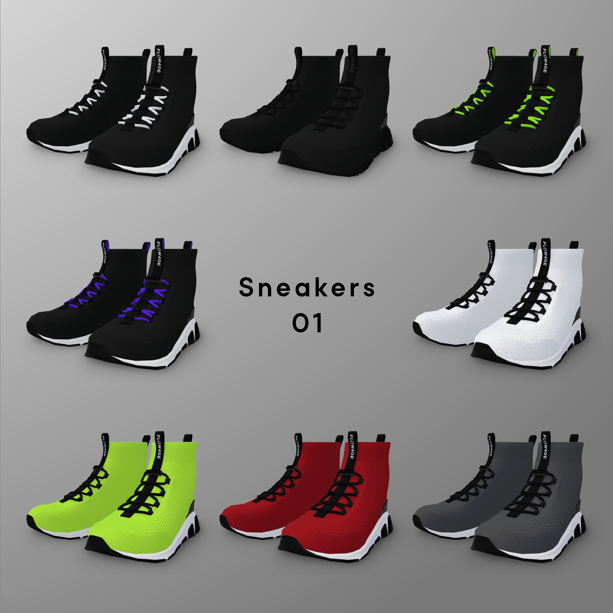 Sneakers 01【VRChat想定】 - flow4ge - BOOTH