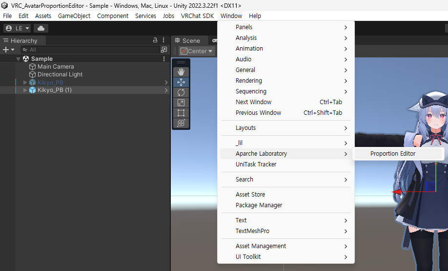 [VRC] Avatar Proportion Editor (Unity Tool) v1.02a - Aparche Laboratory - BOOTH