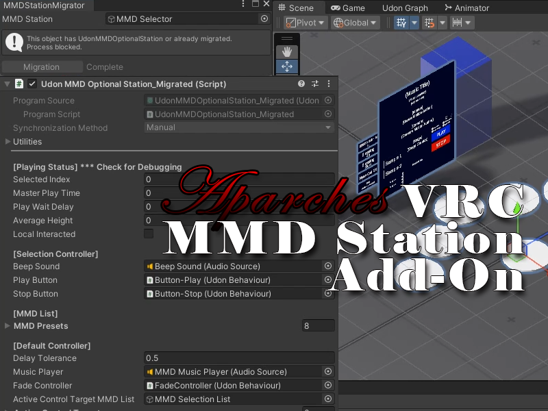 [VRC/Udon] MMD Optional Station (Add-On) - Aparche Laboratory - BOOTH