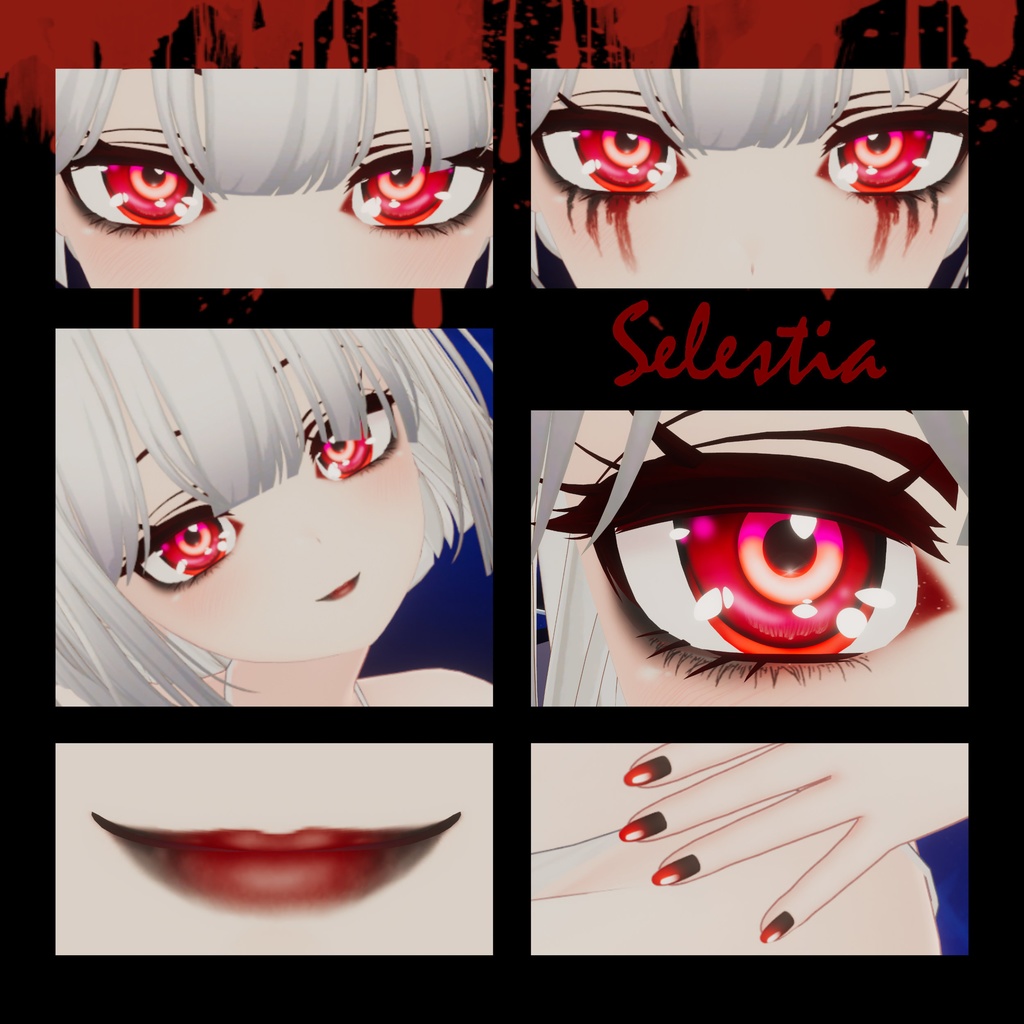 [6 Avatars] Bloody Mary Eye, MakeUp & Nails Textures - Kandake's Nest ...