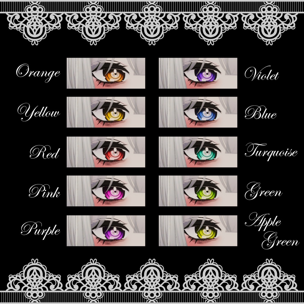 [16 Avatars] Folie Eye and MakeUp Textures - Kandake's Nest - BOOTH
