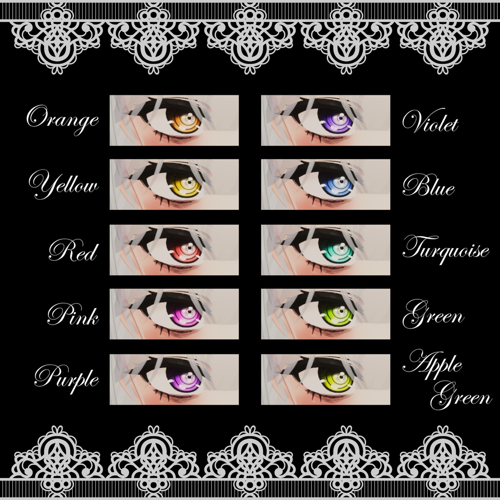 [19 Avatars] Folie Eye and MakeUp Textures - Kandake's Nest - BOOTH