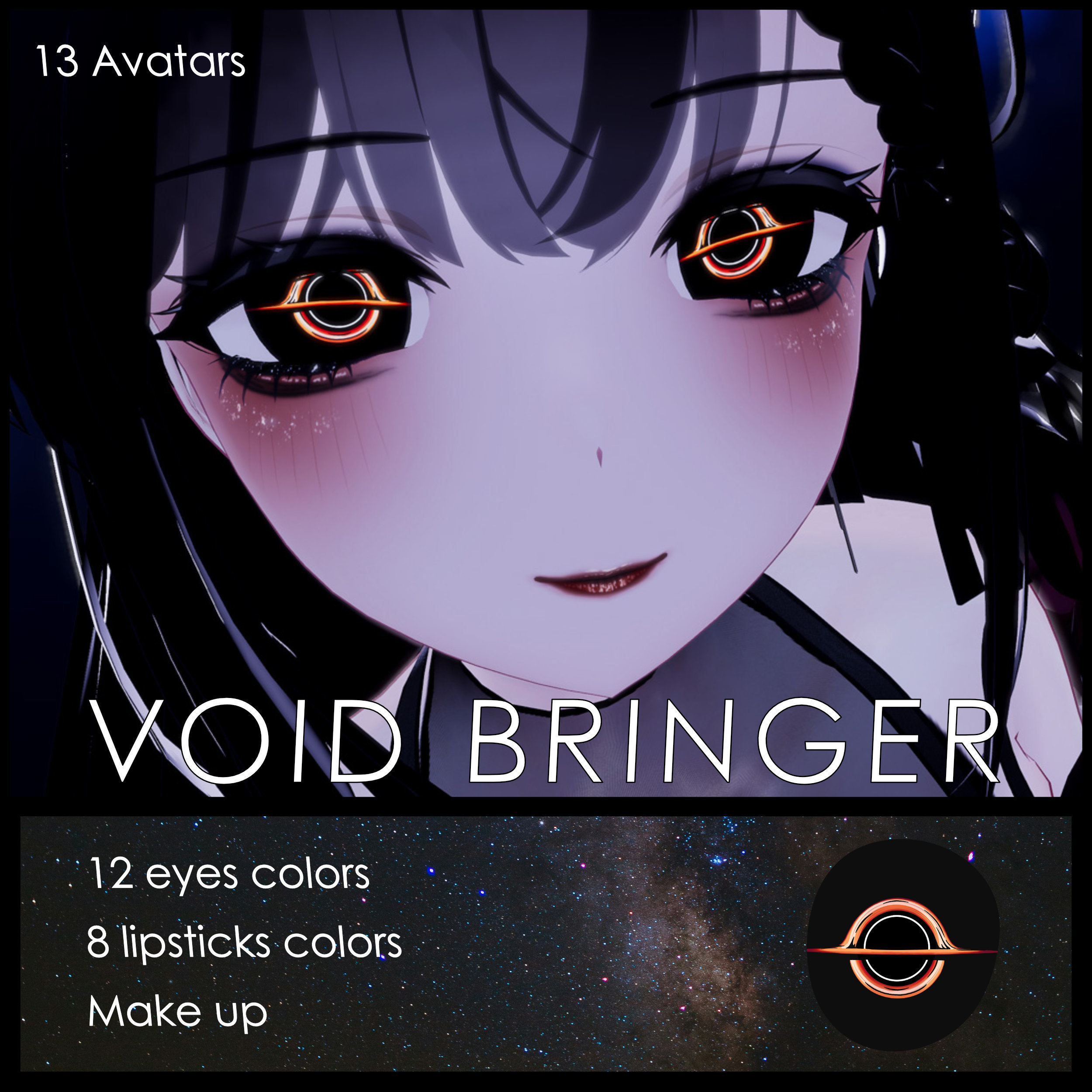 [13 Avatars] Void Bringer Eyes and Make Up Textures - Kandake's Nest - BOOTH