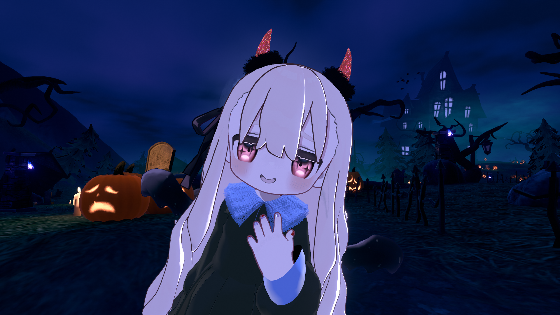 【VRchat】CHIBI NAILS /ハロウィン ゴシックネイル5色+【オリジナル3Dモデル】 - Minajaco - BOOTH