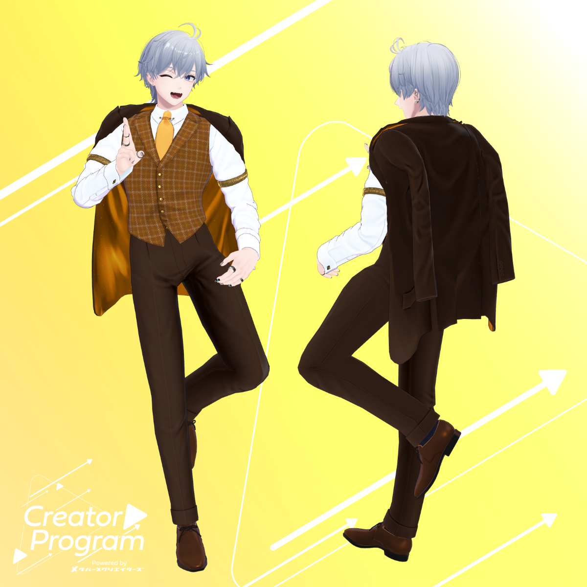 Elegant Drape Shoulder Suit Set - VRChat Men's Clothing / CP1 ...