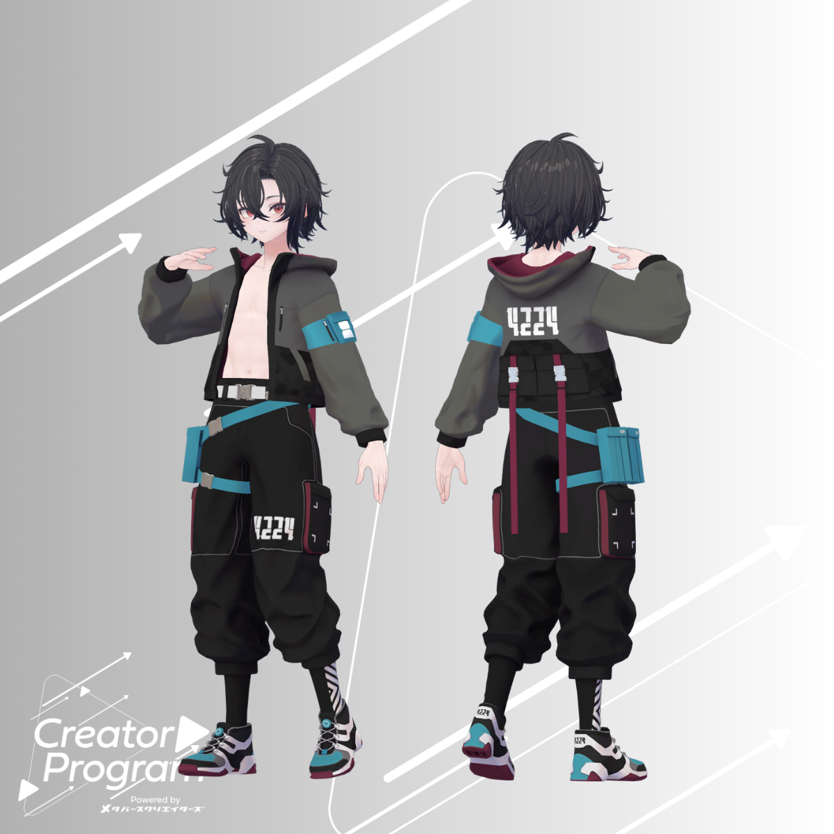 Cyberpunk No4224 Tech-wear Set - VRChat Men's Clothing / CP6 ...