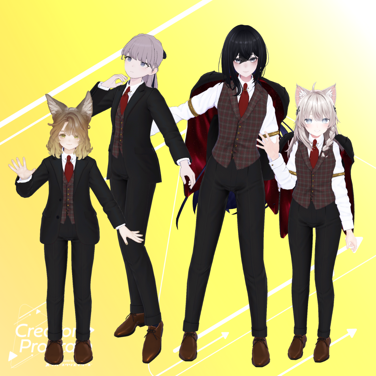 Elegant Drape Shoulder Suit Set - VRChat Women's Clothing / CP1 ...