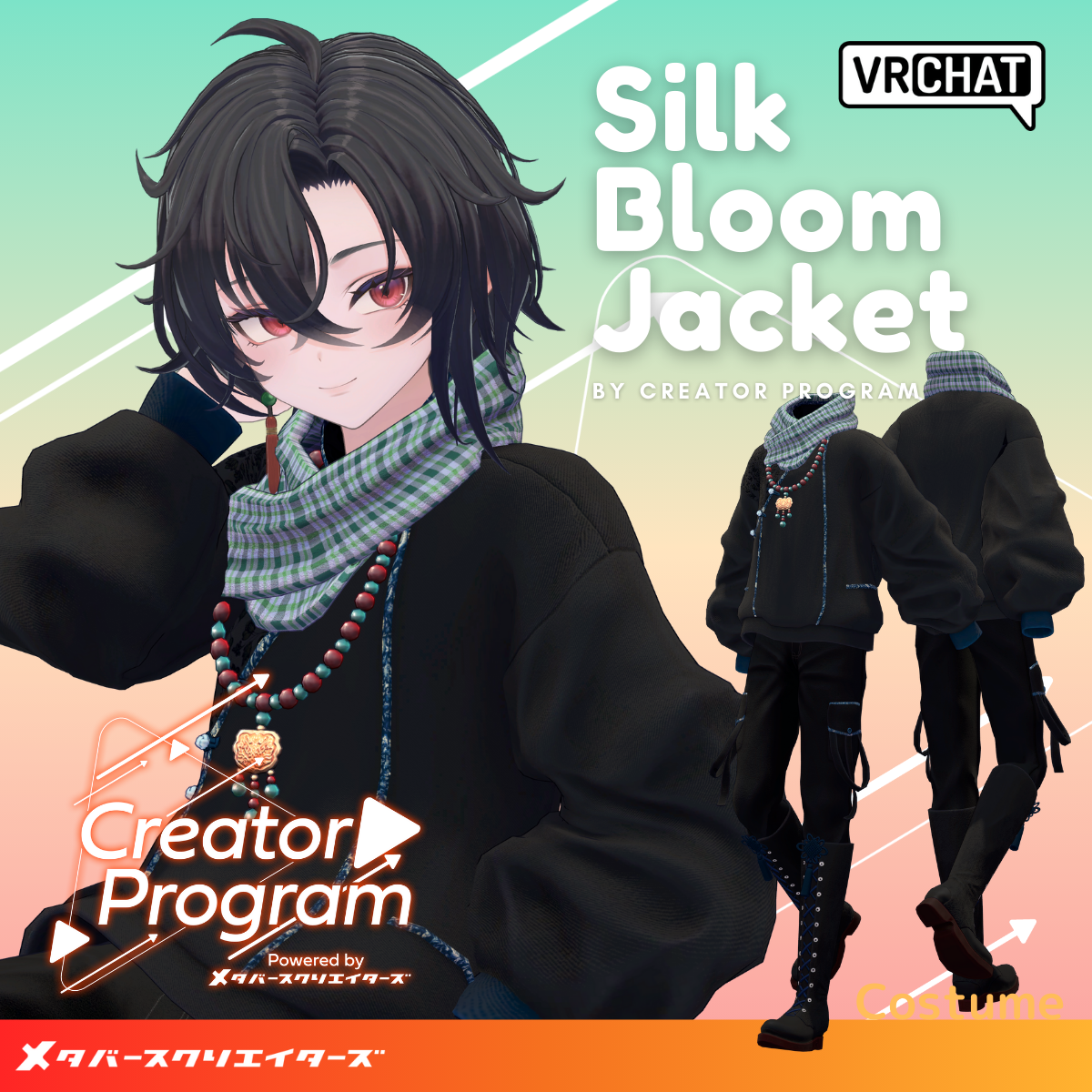 Silk Bloom Neo-Chinese Jacket Set - VRChat Men's Clothing / CP4 ...