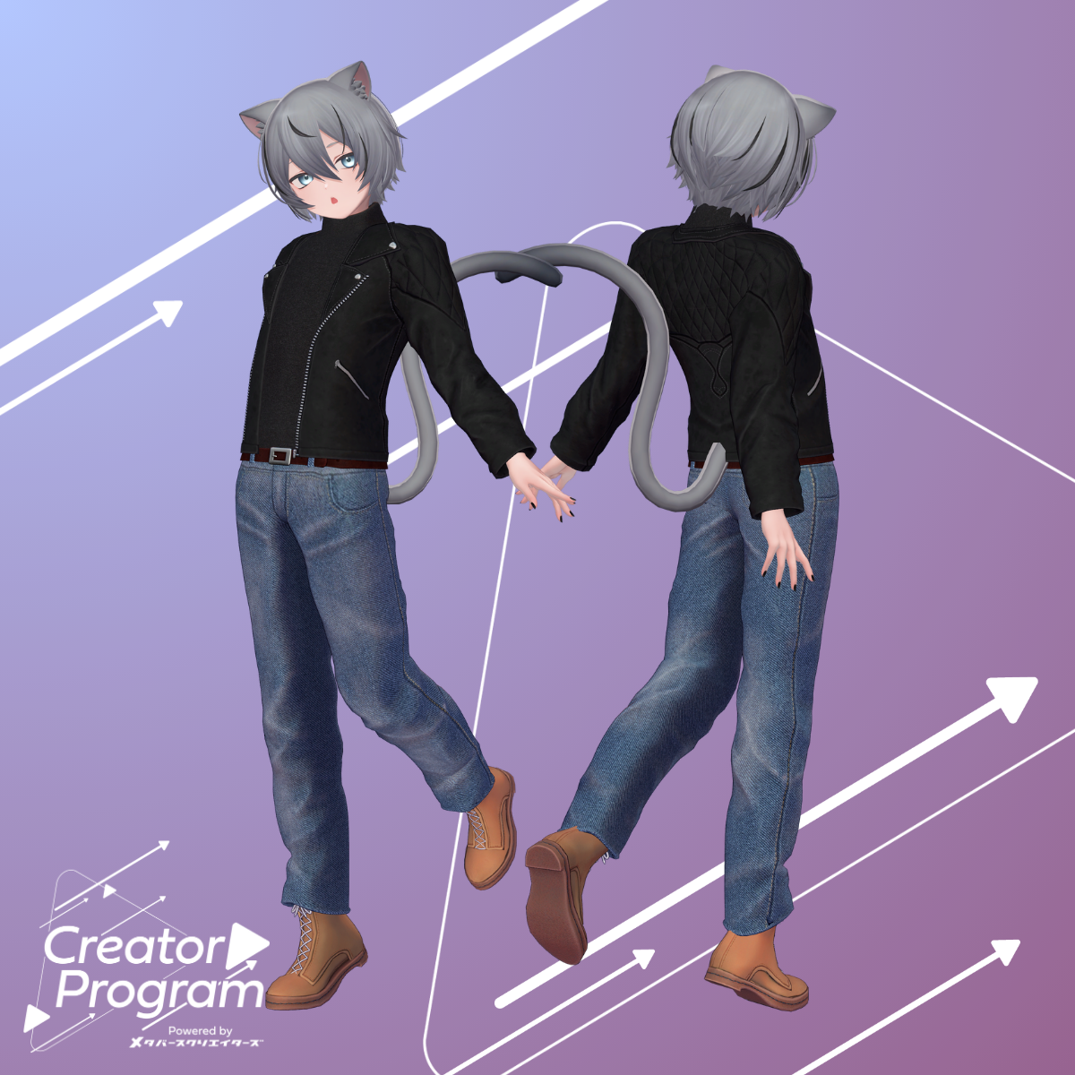 Biker Jacket Set - VRChat Men's Clothing / CP4 - MetaCreatorsTYO EN - BOOTH