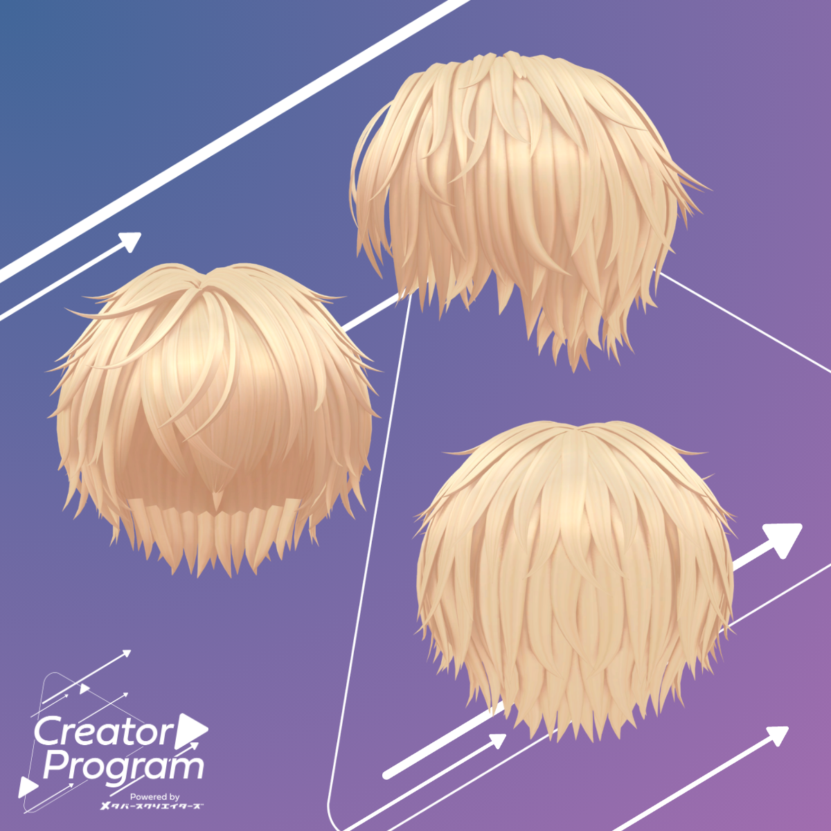 Luminous Hair - VRChat Hair / CP18 - MetaCreatorsTYO EN - BOOTH