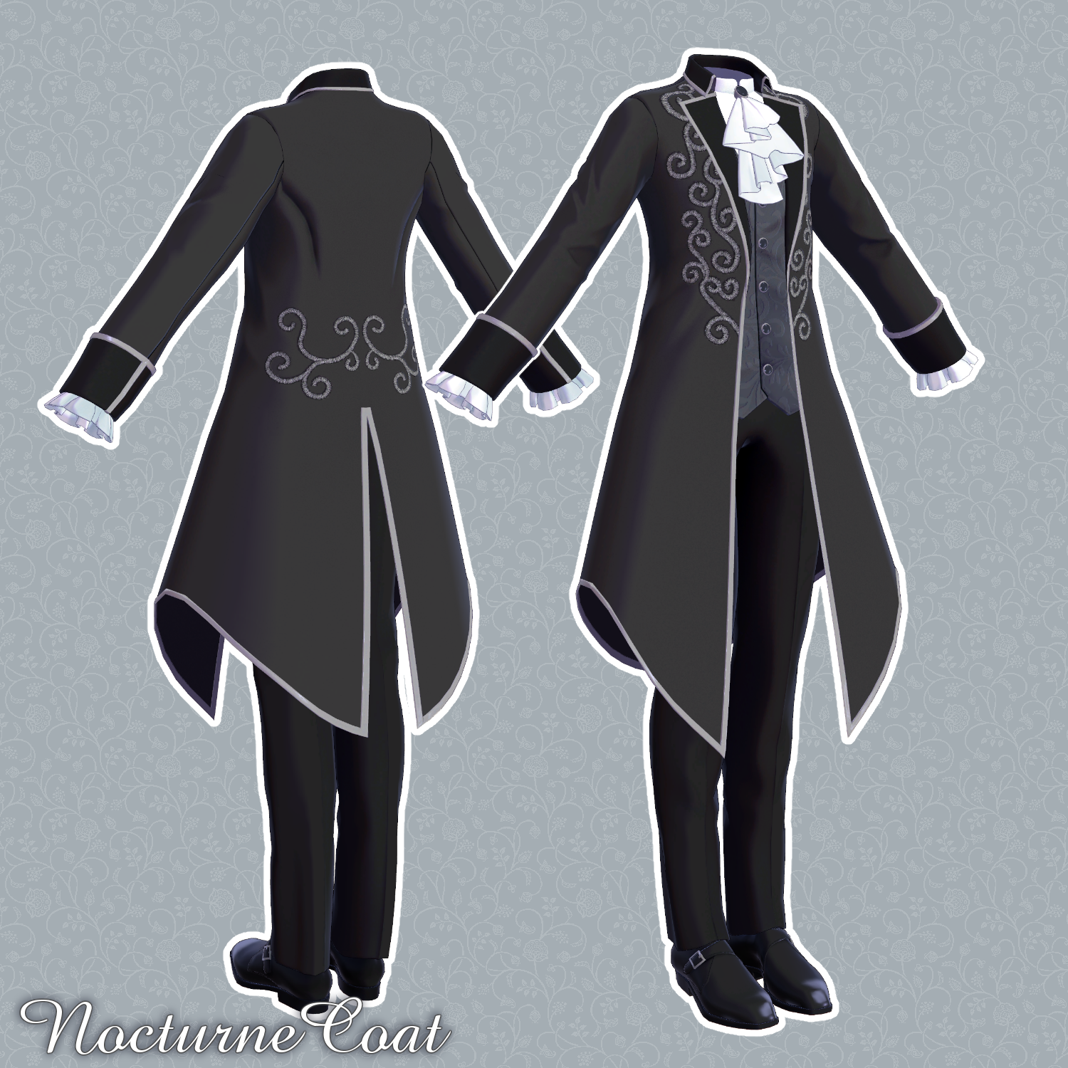 NocturneCoat - VRChat Men's Clothing / CP1 - MetaCreatorsTYO EN - BOOTH