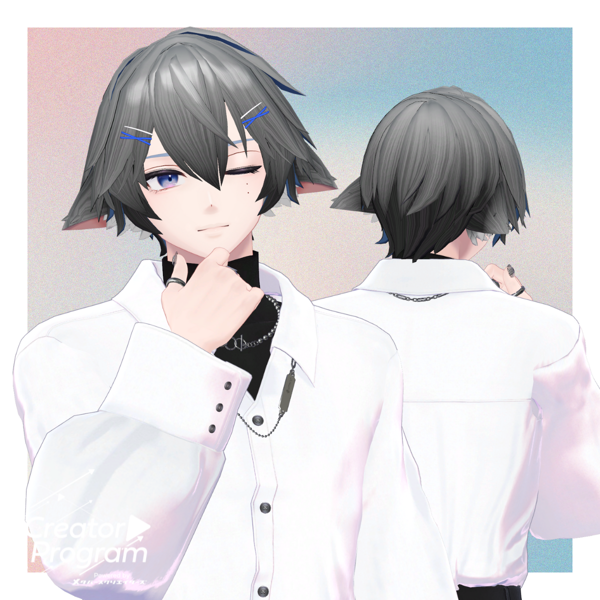 Beast Ear Hair - VRChat Hair / CP26 - MetaCreatorsTYO EN - BOOTH
