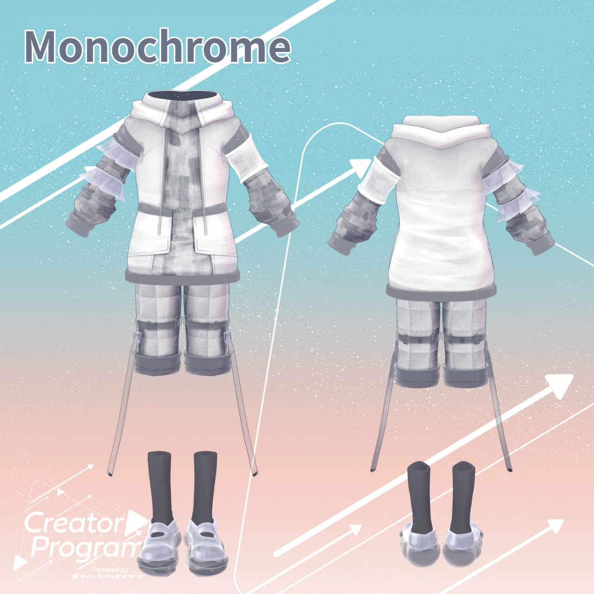 UrarakaPatchwork Hoodie - VRChat Men's Clothing / CP11 ...