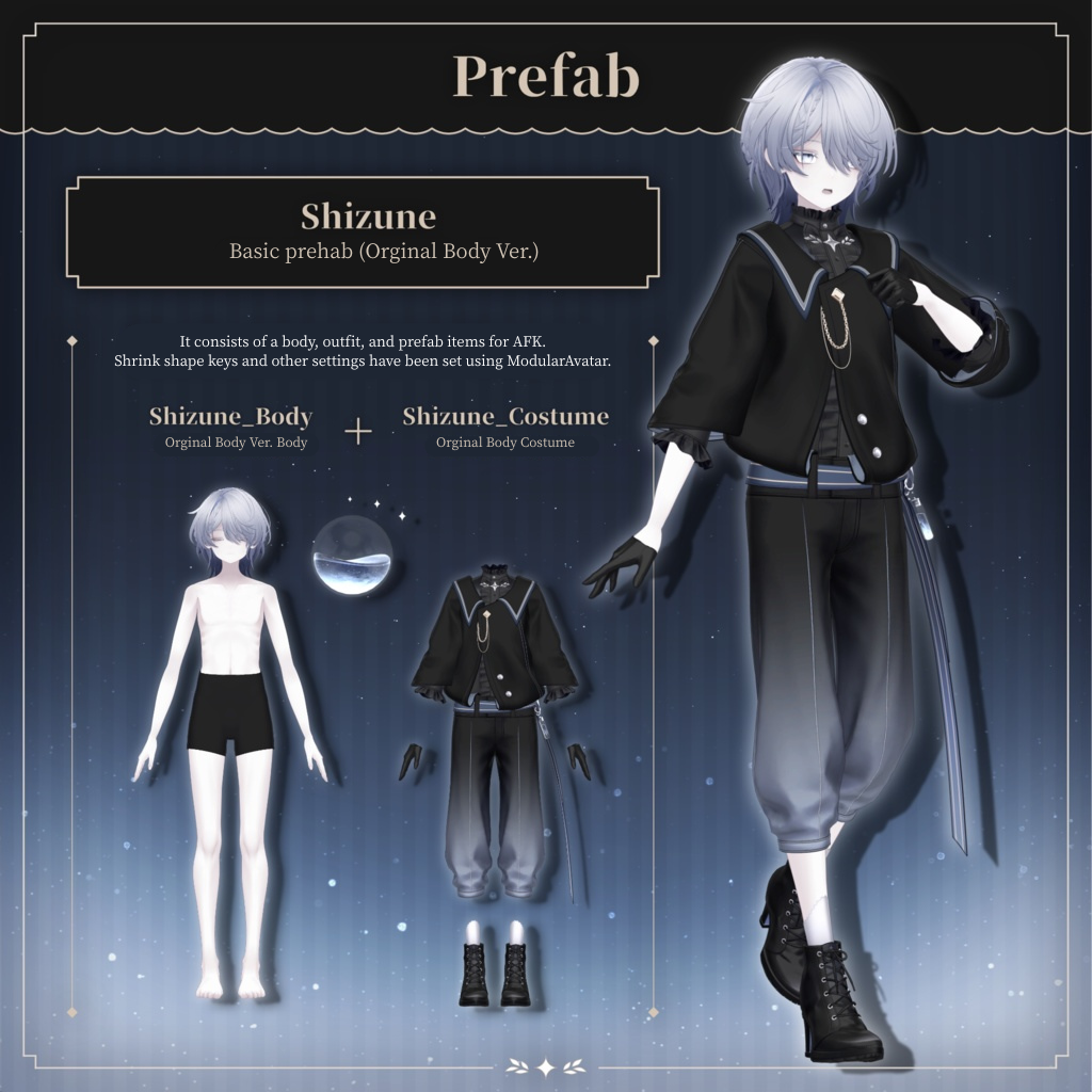 -Shizune- -Original 3D Model for VRChat #雫峰3D #Shizune3D / AC3 ...