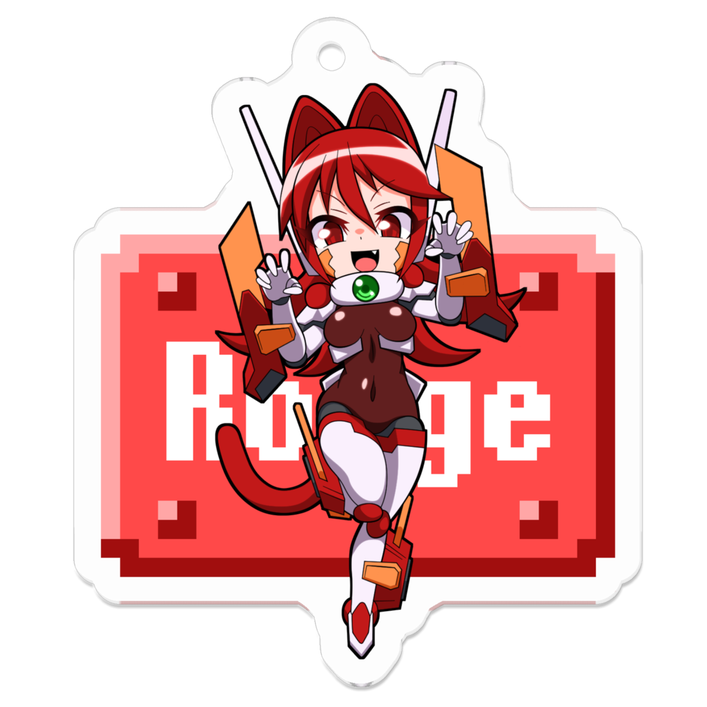 オリキャラ ルージュちゃんアクリルキーホルダー - URAMOMO:SHOP - BOOTH