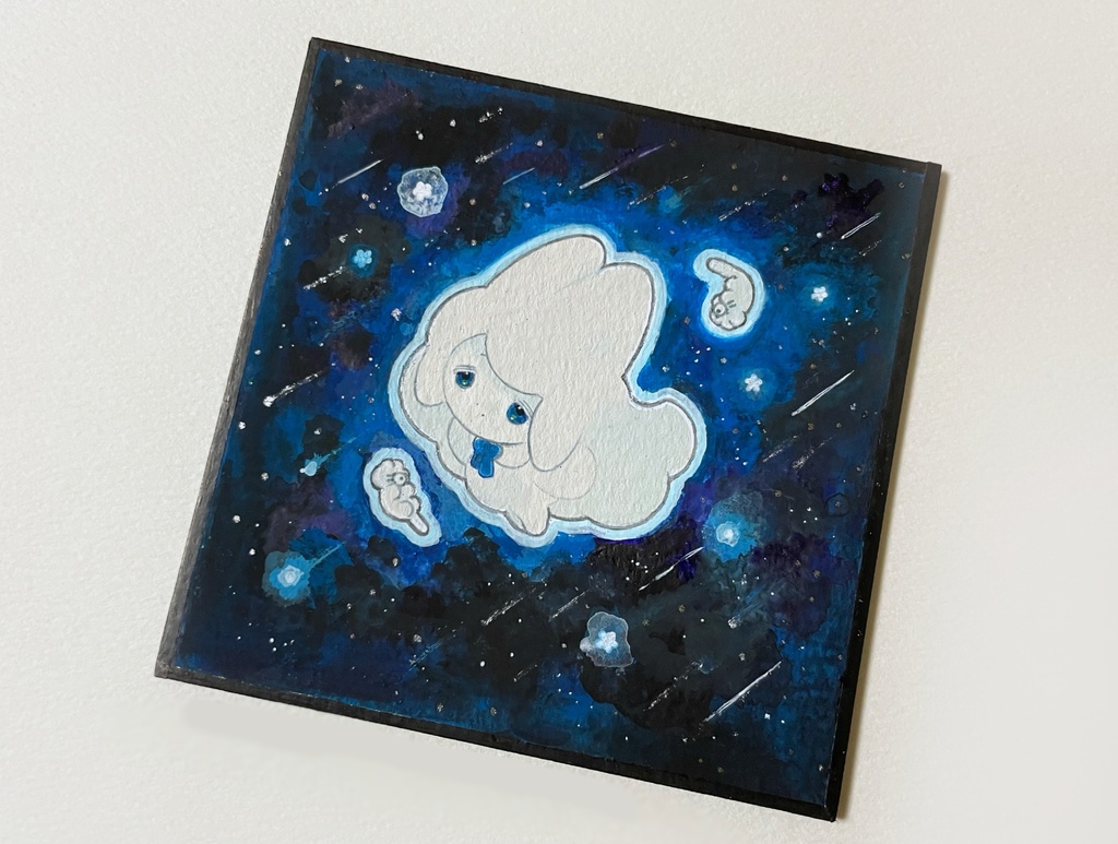 手描き オリジナルイラスト 豆色紙 原画 ① - ちいさなミドリのさがしもの - BOOTH