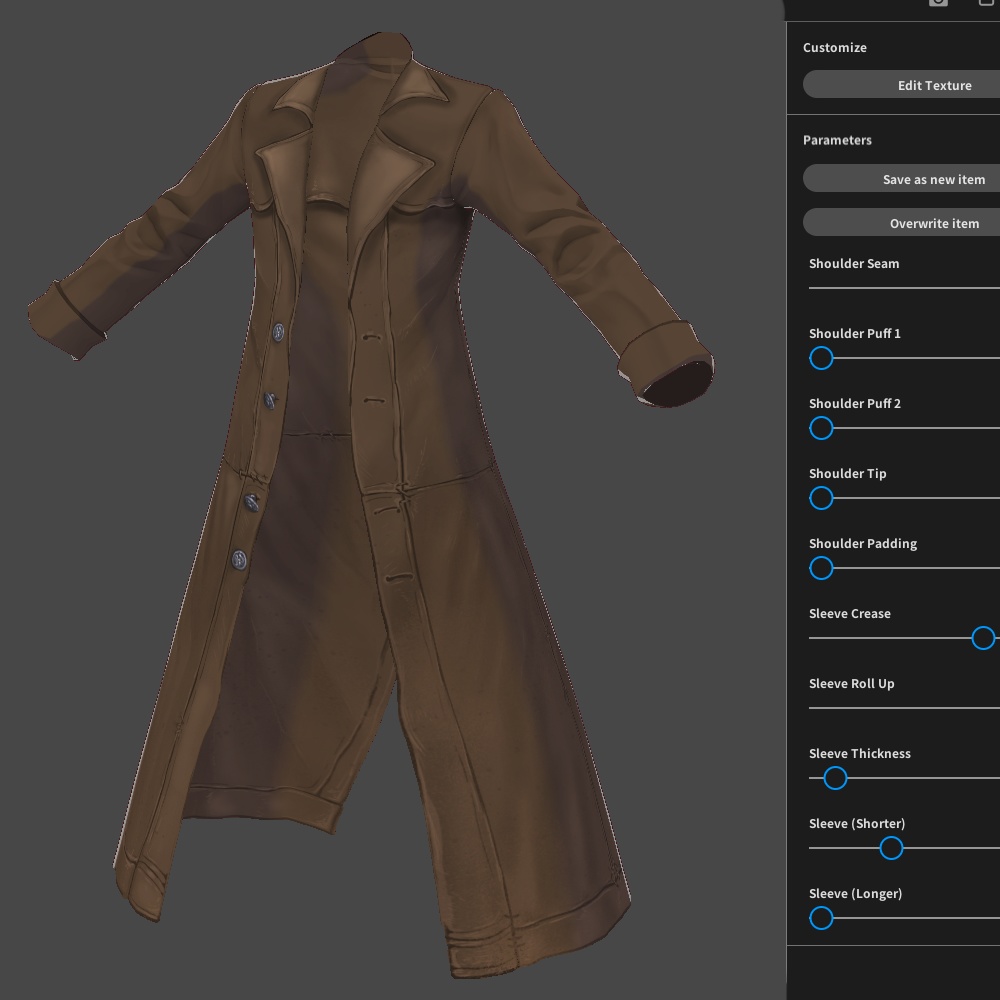 [vroid] Trench coat | Duster Jacket | Unisex multicolor | texture and ...