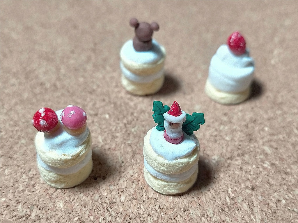 【ミニチュア】クリスマスケーキセット - trocco - BOOTH