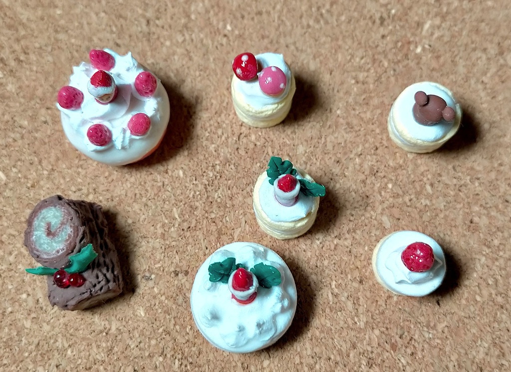 【ミニチュア】クリスマスケーキセット - trocco - BOOTH