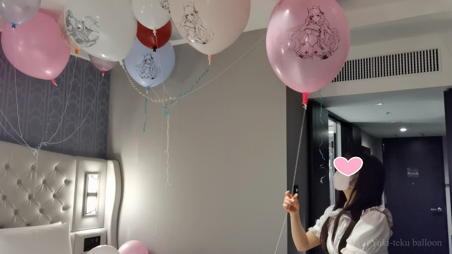 黒髪Mちゃんのヘリウム風船遊び2 M-chan's Helium balloon play2 - yuki-teku balloon - BOOTH