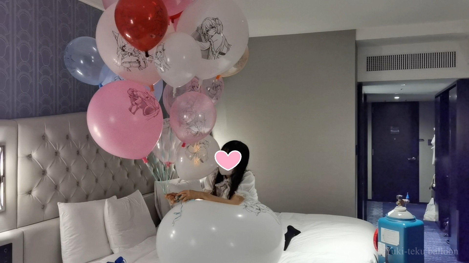 黒髪Mちゃんのヘリウム風船遊び2 M-chan's Helium balloon play2 - yuki-teku balloon - BOOTH