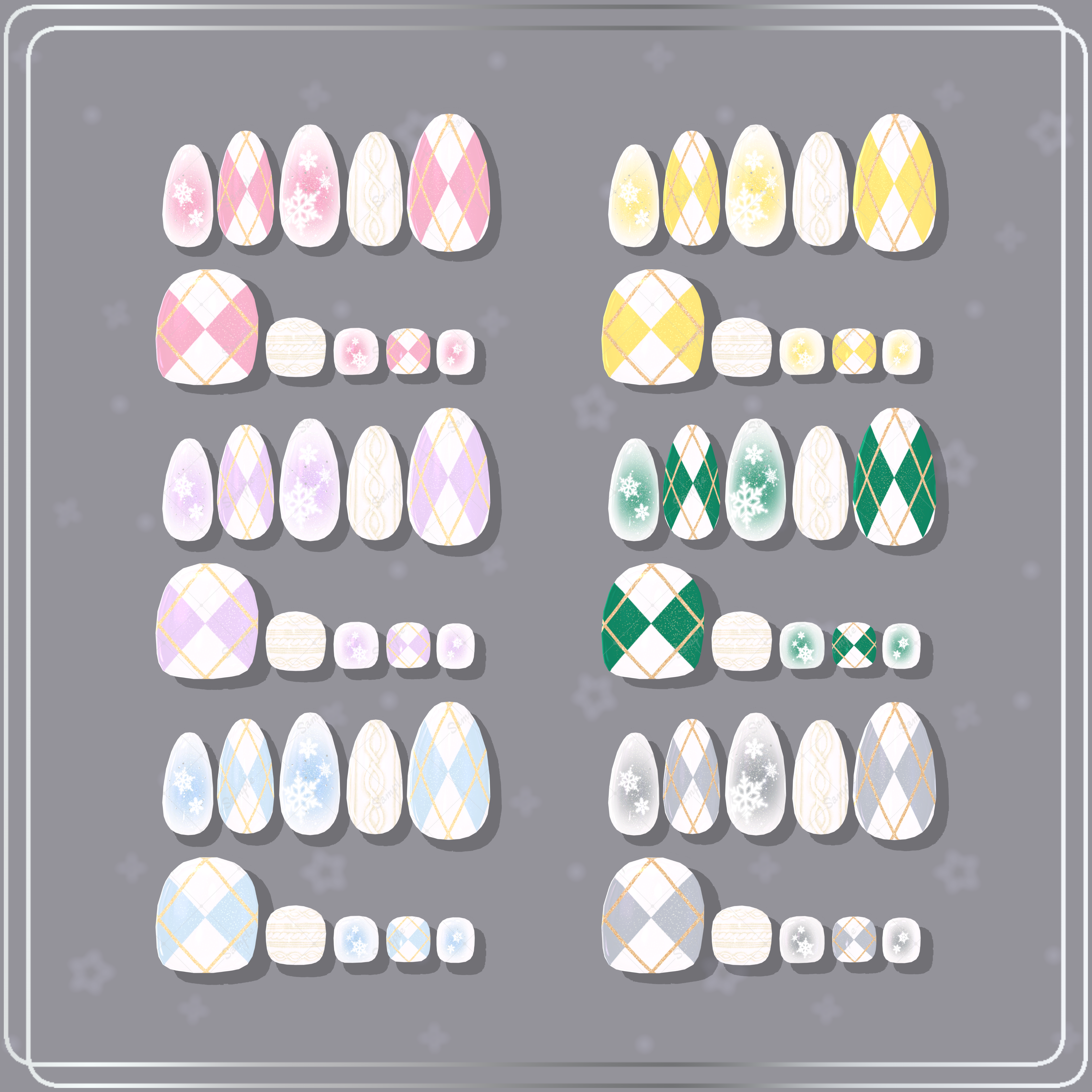 アーガイルネイル【シンプルジェルネイル -Simple Gel Nail-用テクスチャ】 - きまぐれあいかのお店 - BOOTH