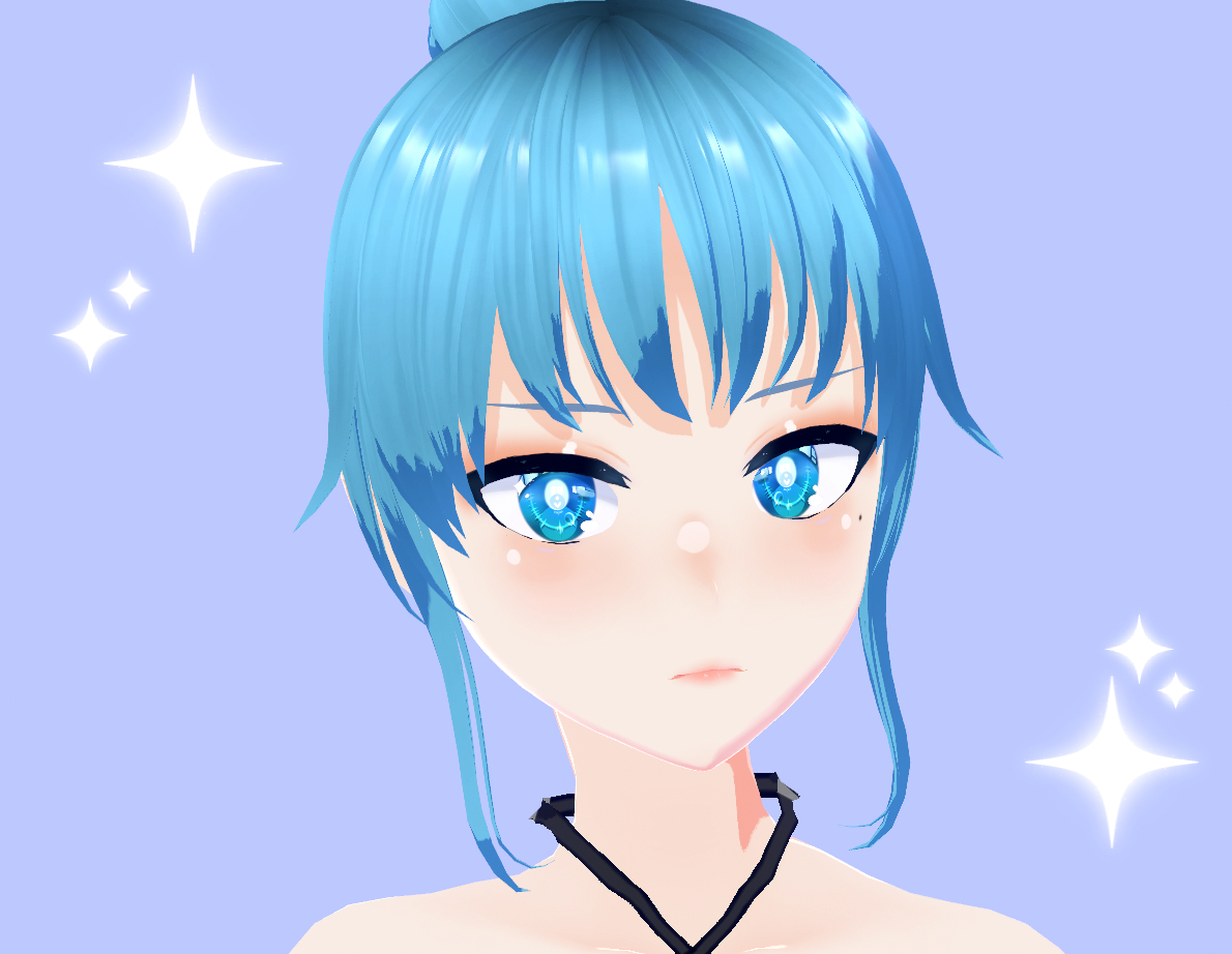 【Vroid】輝く青い目 ~ shiny blue eyes ~ highlights included - Meowchi's Art ...