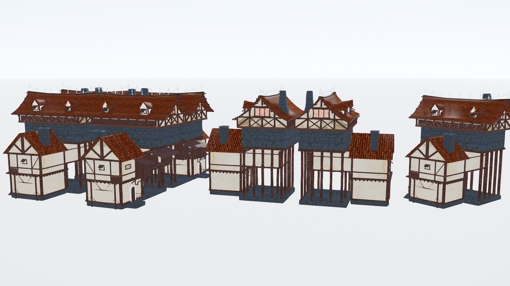 DL MMD 3 Fantasy Building pack PMX ( Original) - MMDPRO - BOOTH