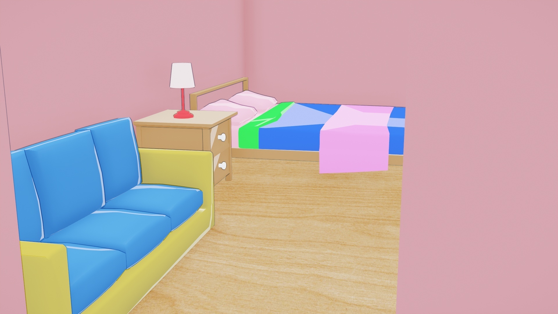 CARTOON DL MMD ROOM V1 PMX ( Original) DOWNLOAD - MMDPRO - BOOTH